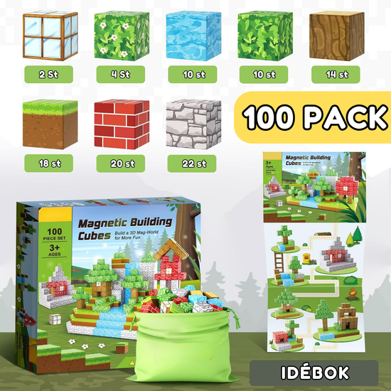 PixelBricks – Magnetisches Konstruktionsspiel für kreative Kinder – Dudely